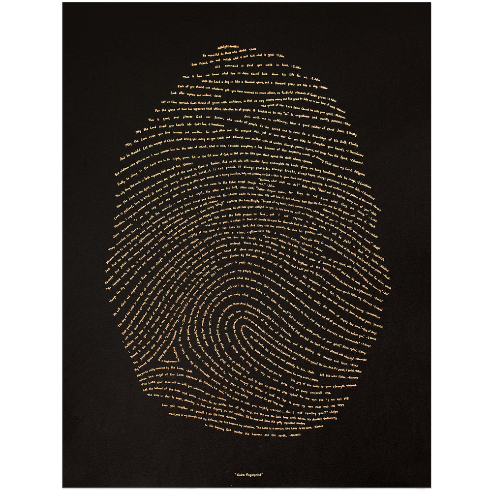 God's Fingerprint - Illuminated Edition (NIV) | Scripture Art Print