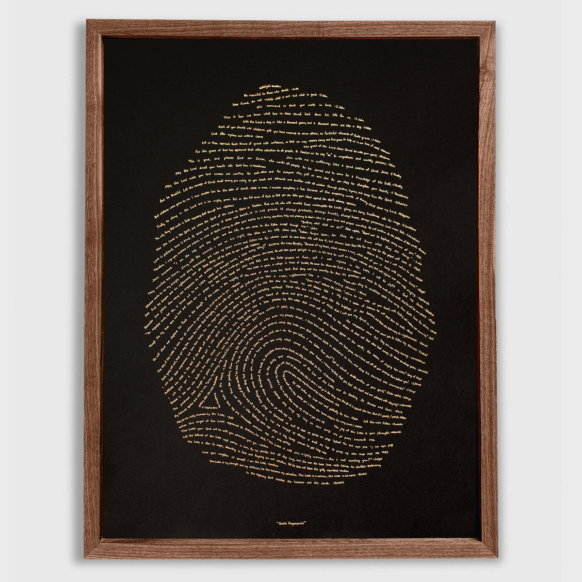 God's Fingerprint - Illuminated Edition (NIV) | Scripture Art Print