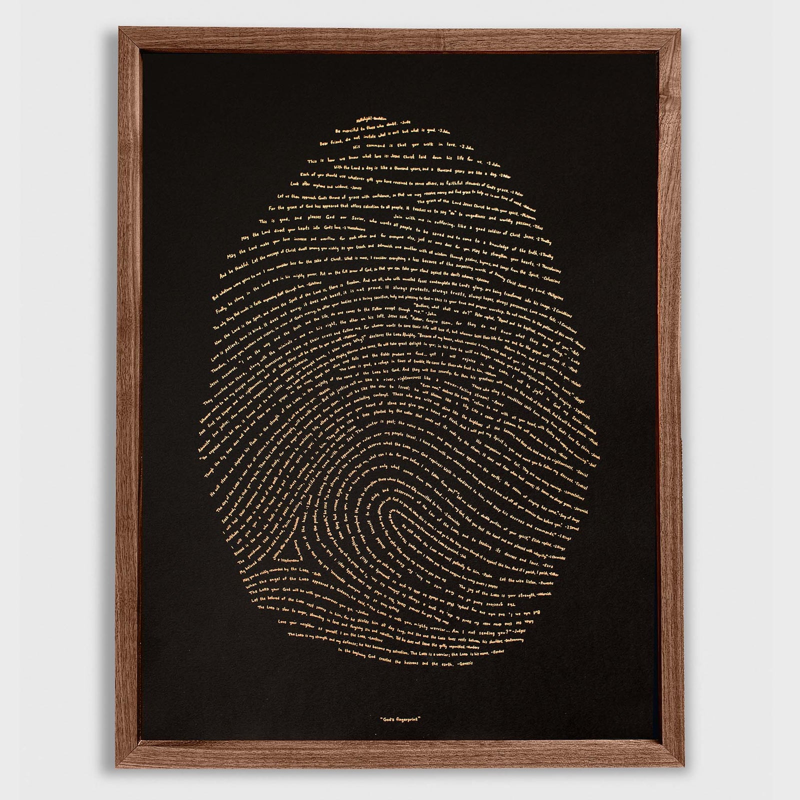 God's Fingerprint - Illuminated Edition (NIV) | Scripture Art Print