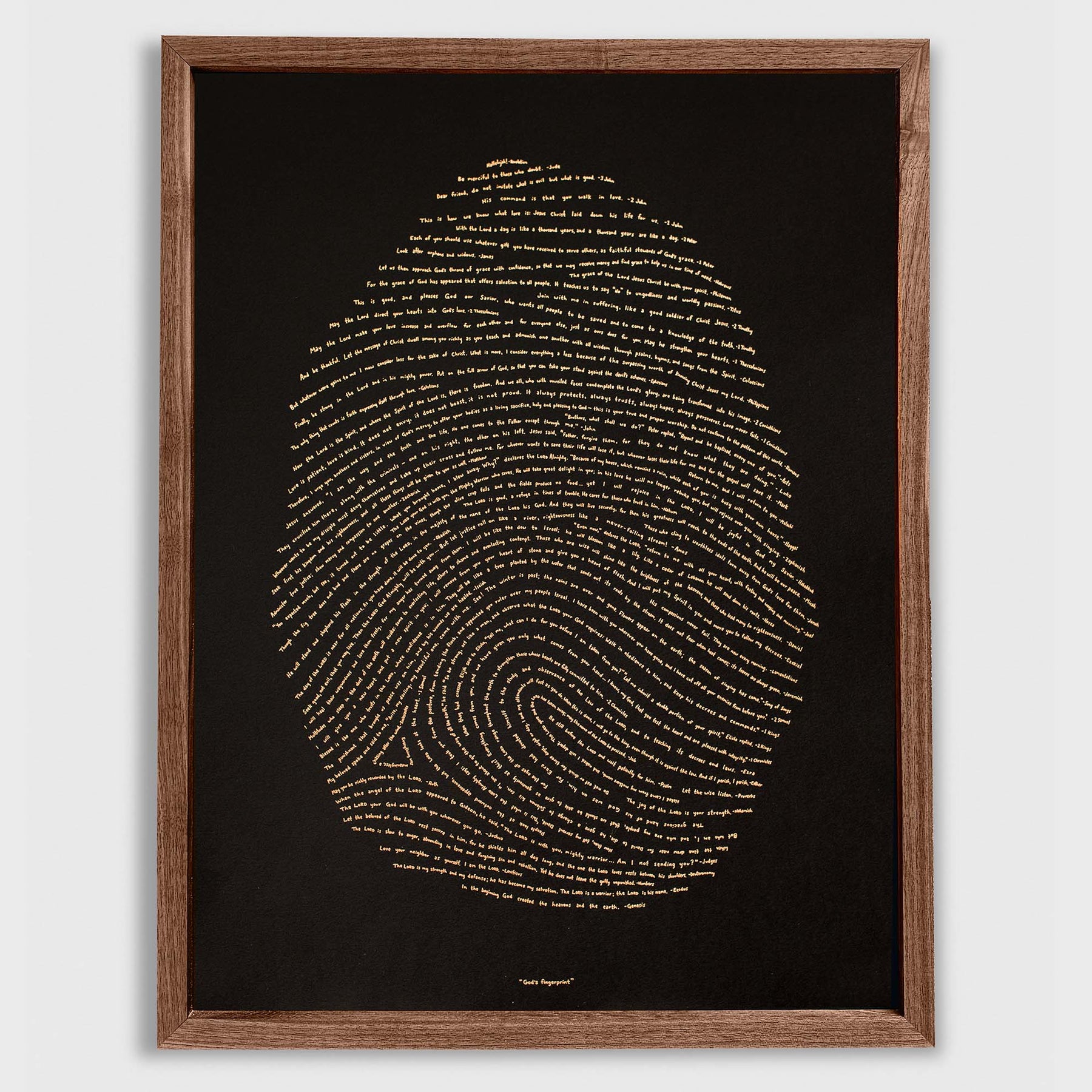 God's Fingerprint - Illuminated Edition (NIV) | Scripture Art Print