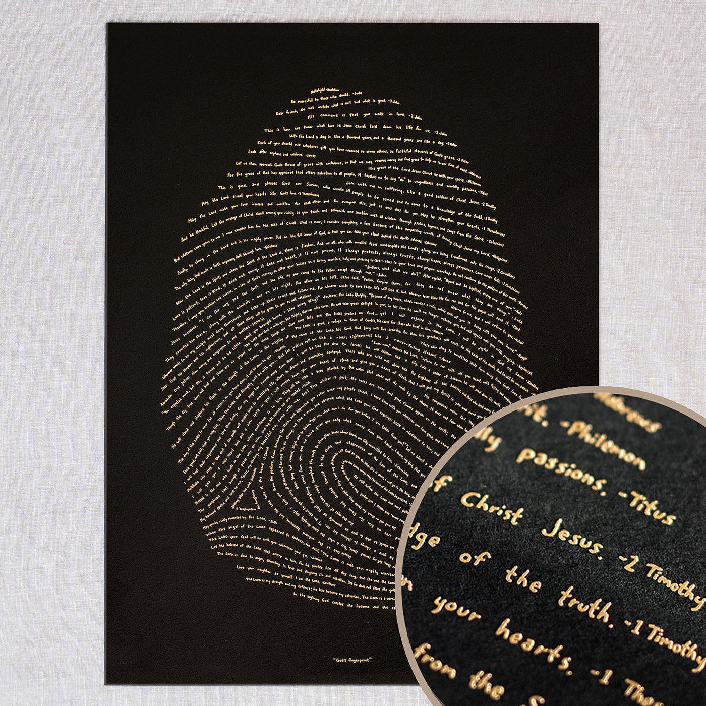 God's Fingerprint - Illuminated Edition | Scripture Art Print