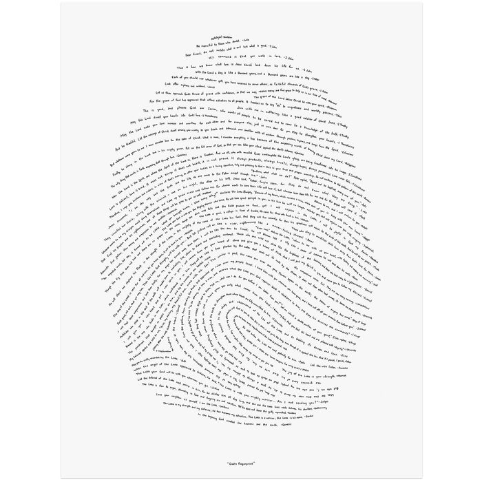 God's Fingerprint - Classic Edition (KJV) | Scripture Art Print