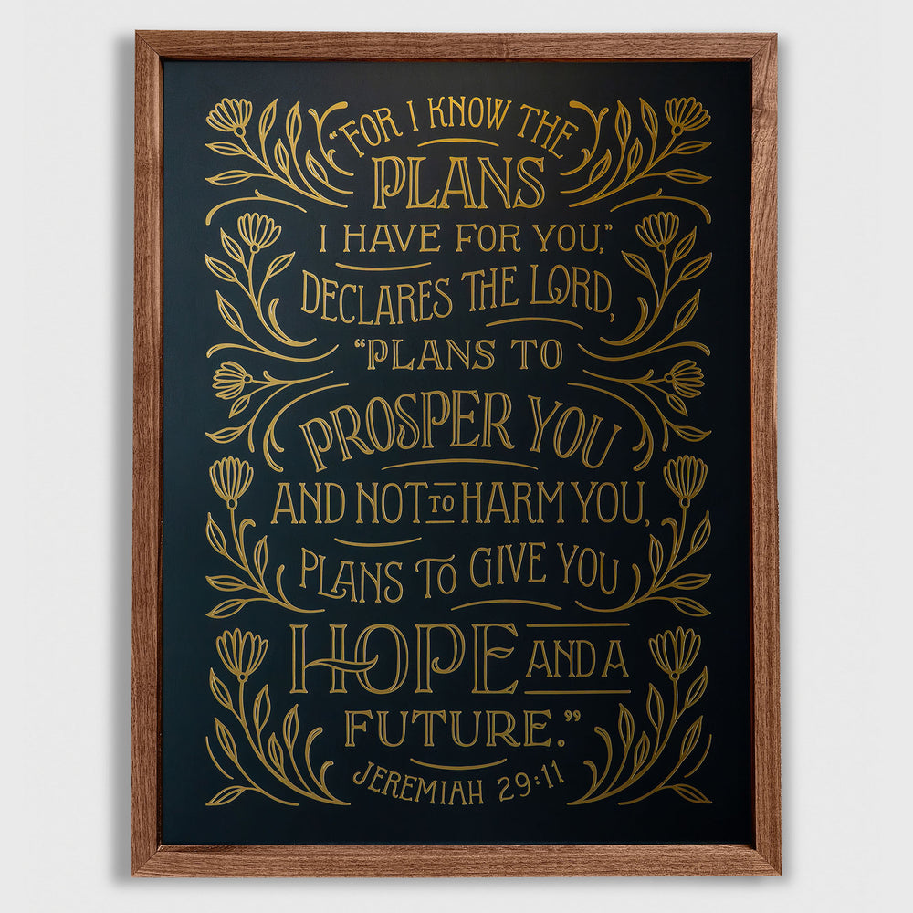Jeremiah 29:11 | Gold Foil Verse Print