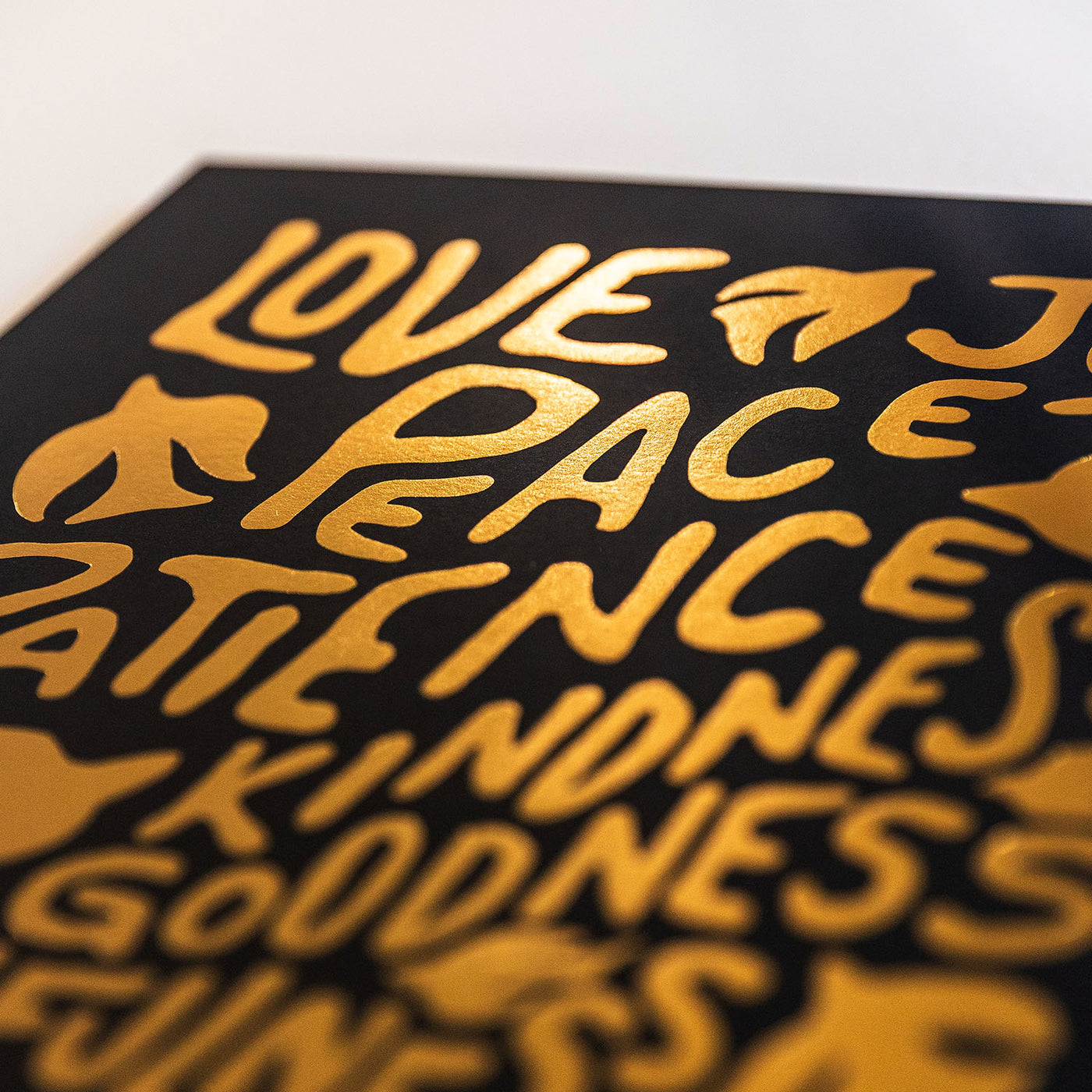 Fruit of the Spirit - Gold on Black | Scripture Art Print