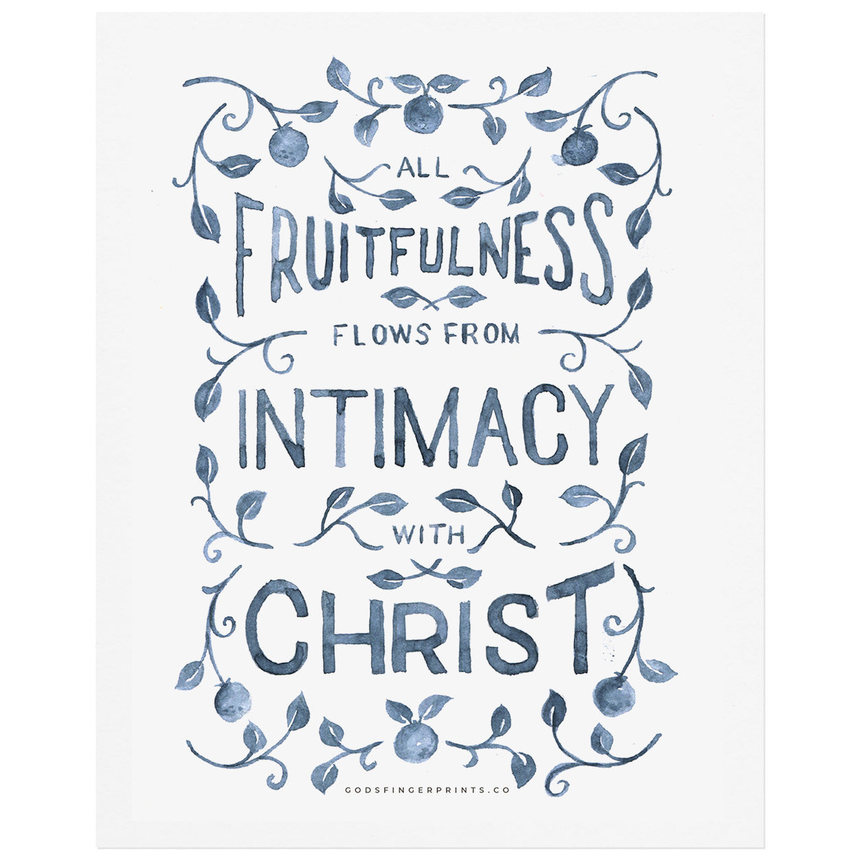 All Fruitfulness Flows from Christ - Quote Artwork