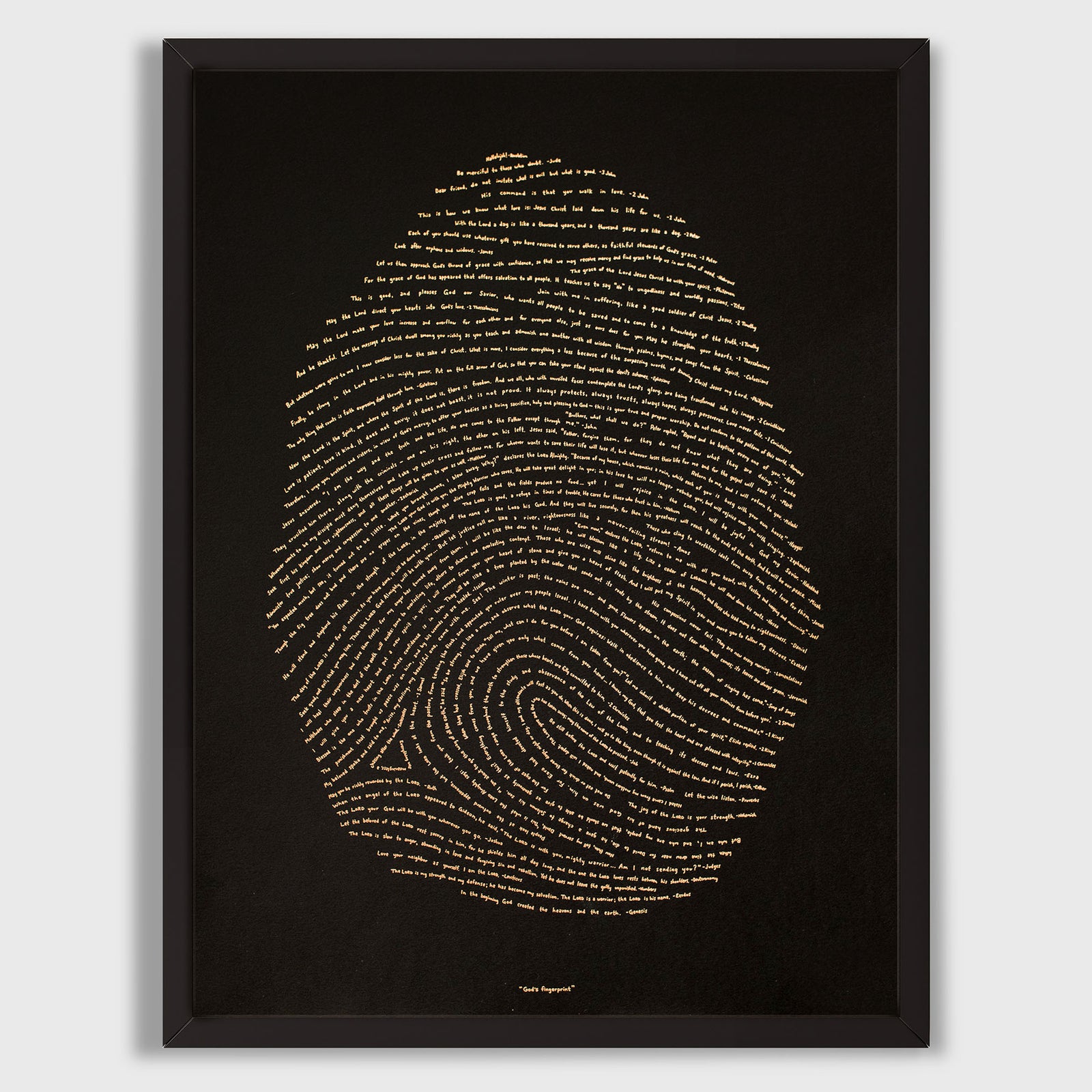 God's Fingerprint - Illuminated Edition (NIV) | Scripture Art Print