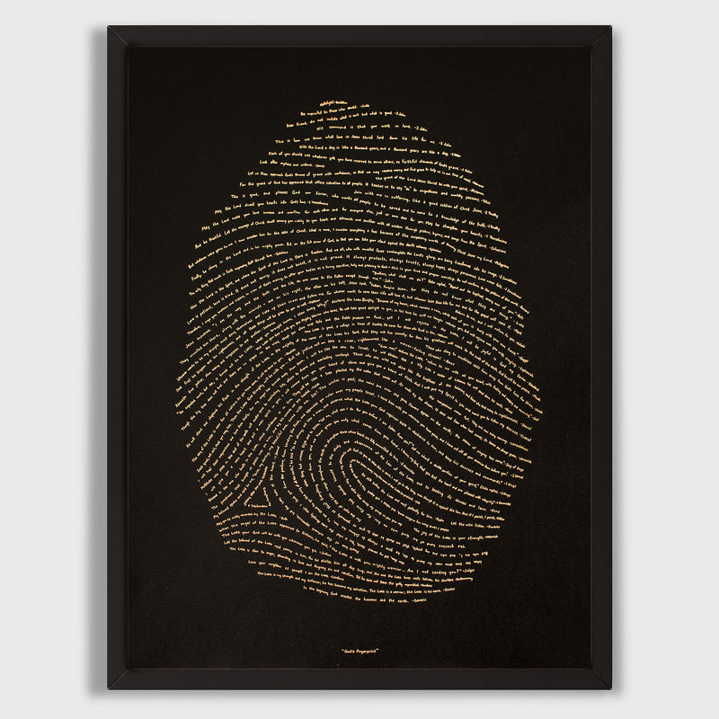 God's Fingerprint - Illuminated Edition (NIV) | Scripture Art Print