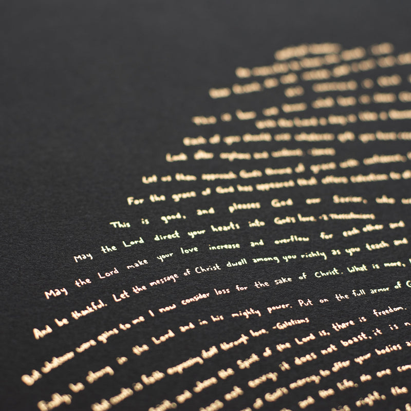God's Fingerprint Gold Foil | Scripture Art Print