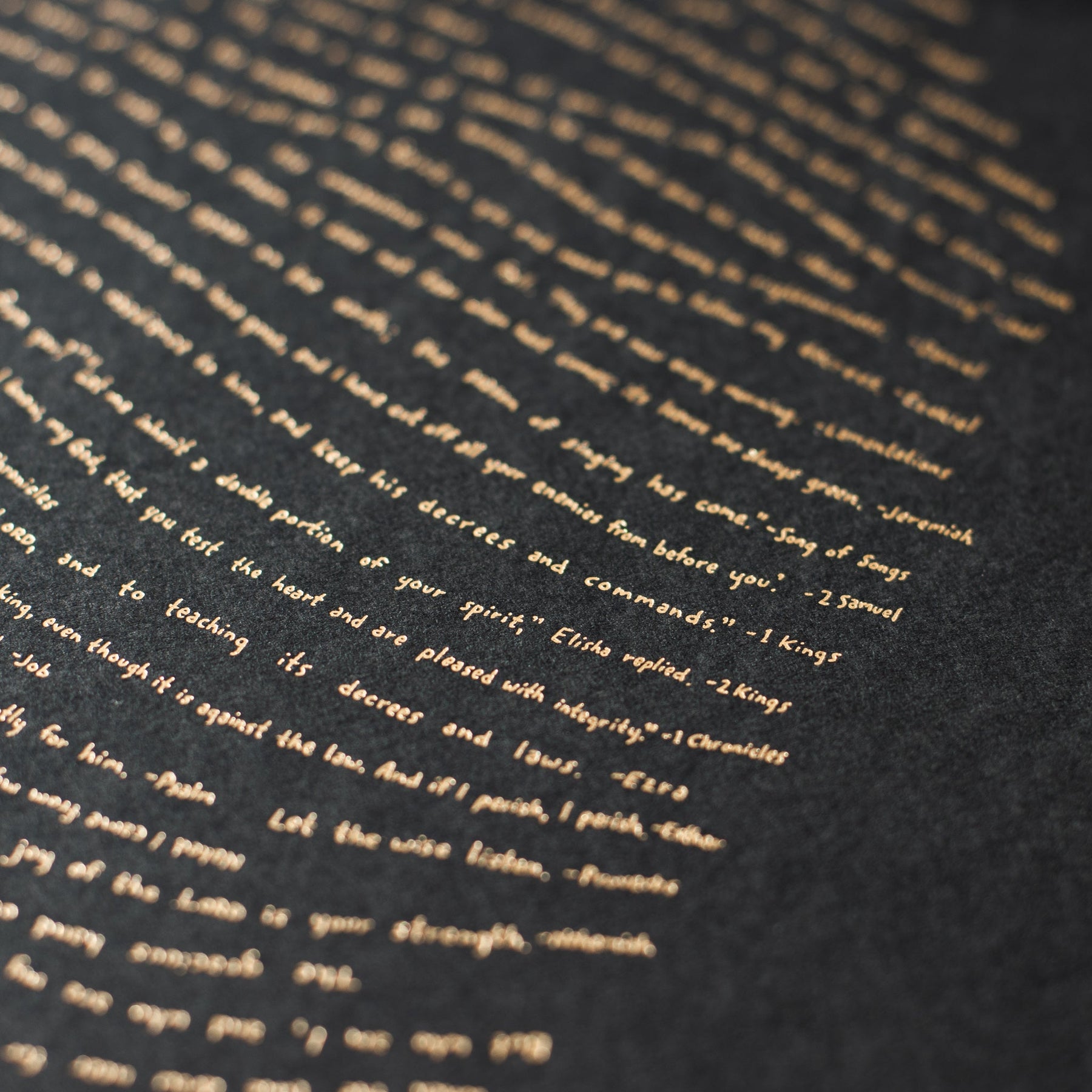 God's Fingerprint Gold Foil | Scripture Art Print