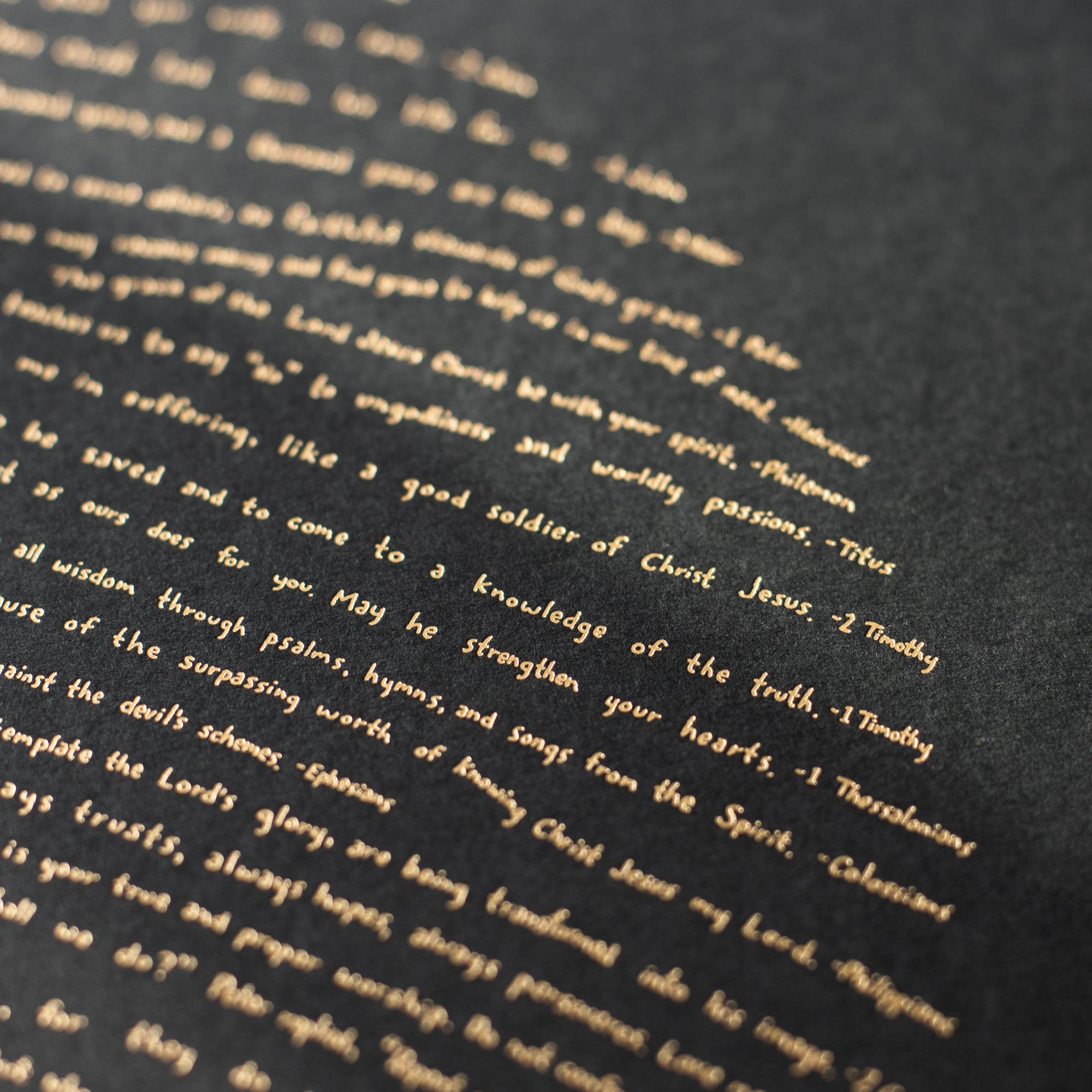 God's Fingerprint Gold Foil | Scripture Art Print