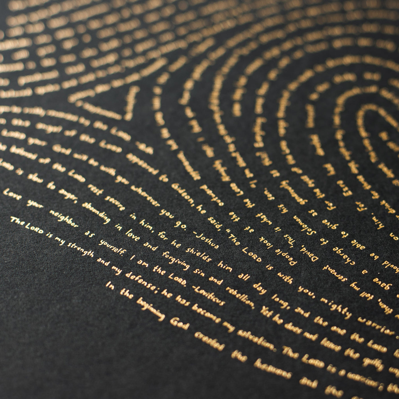 God's Fingerprint Gold Foil | Scripture Art Print