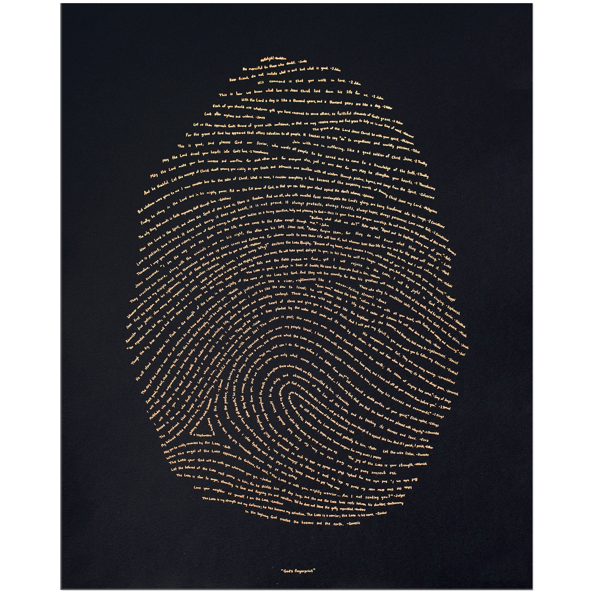 God's Fingerprint - One Verse From Every Book of the Bible