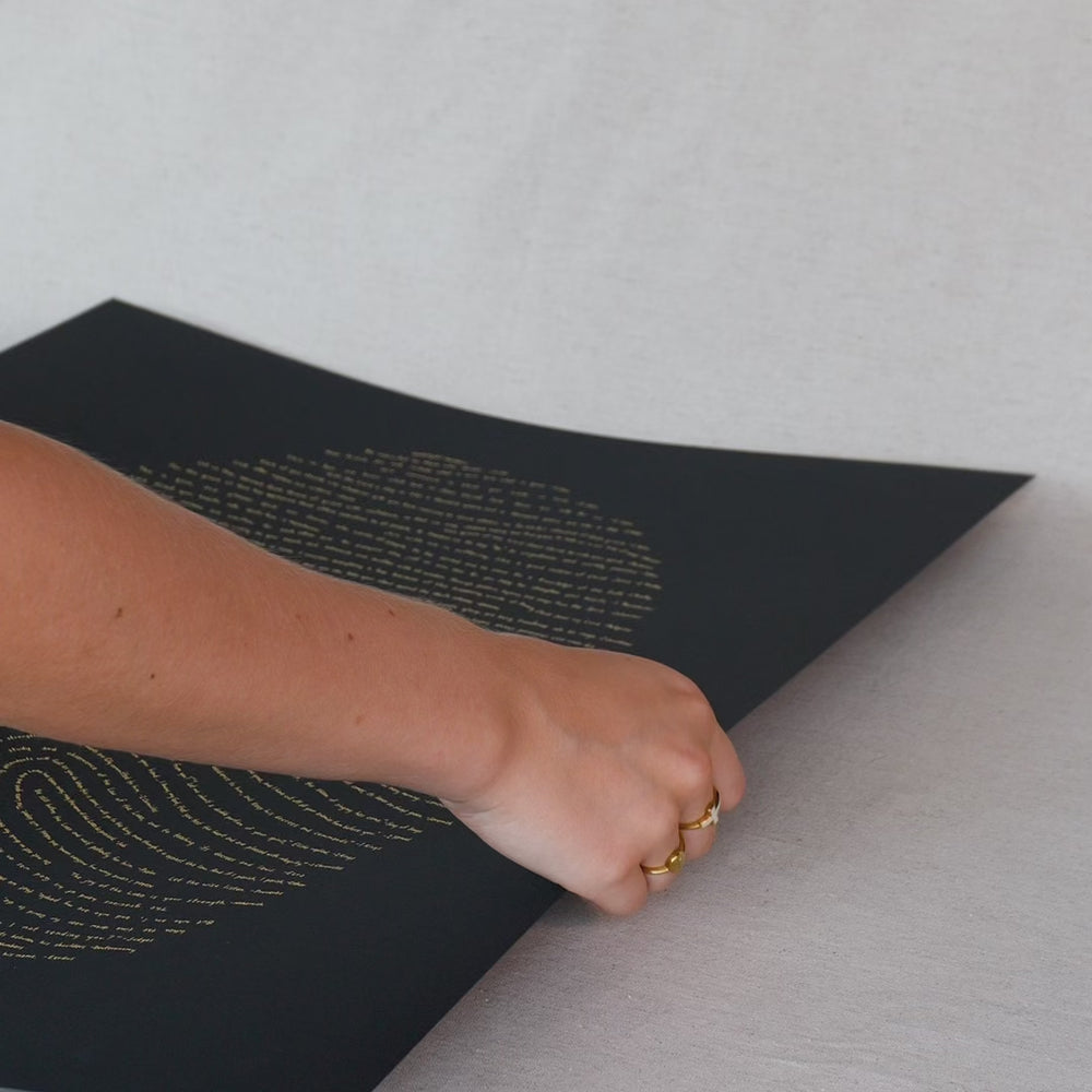 God's Fingerprint Gold Foil | Scripture Art Print