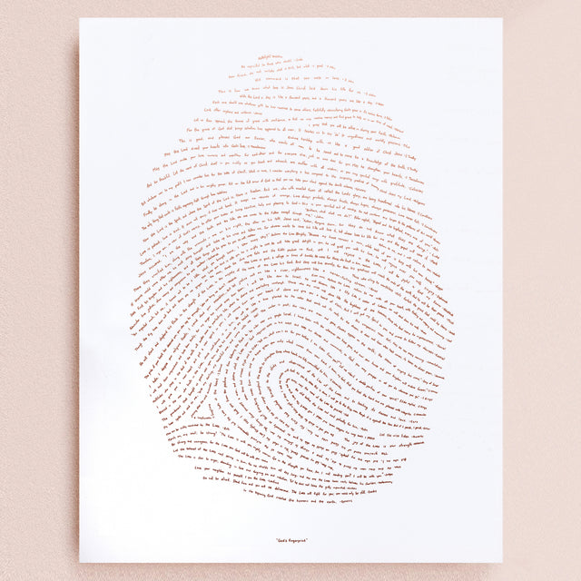 God's fingerprints - Artwork for those who love God's Word