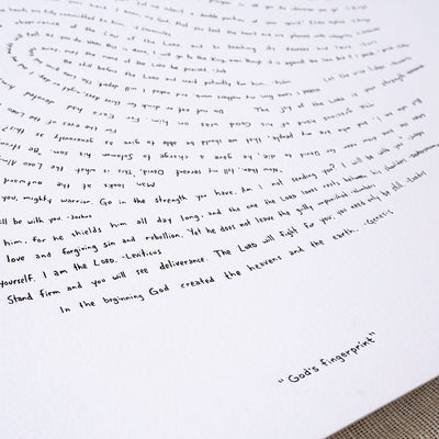 God's fingerprints - Artwork for those who love God's Word